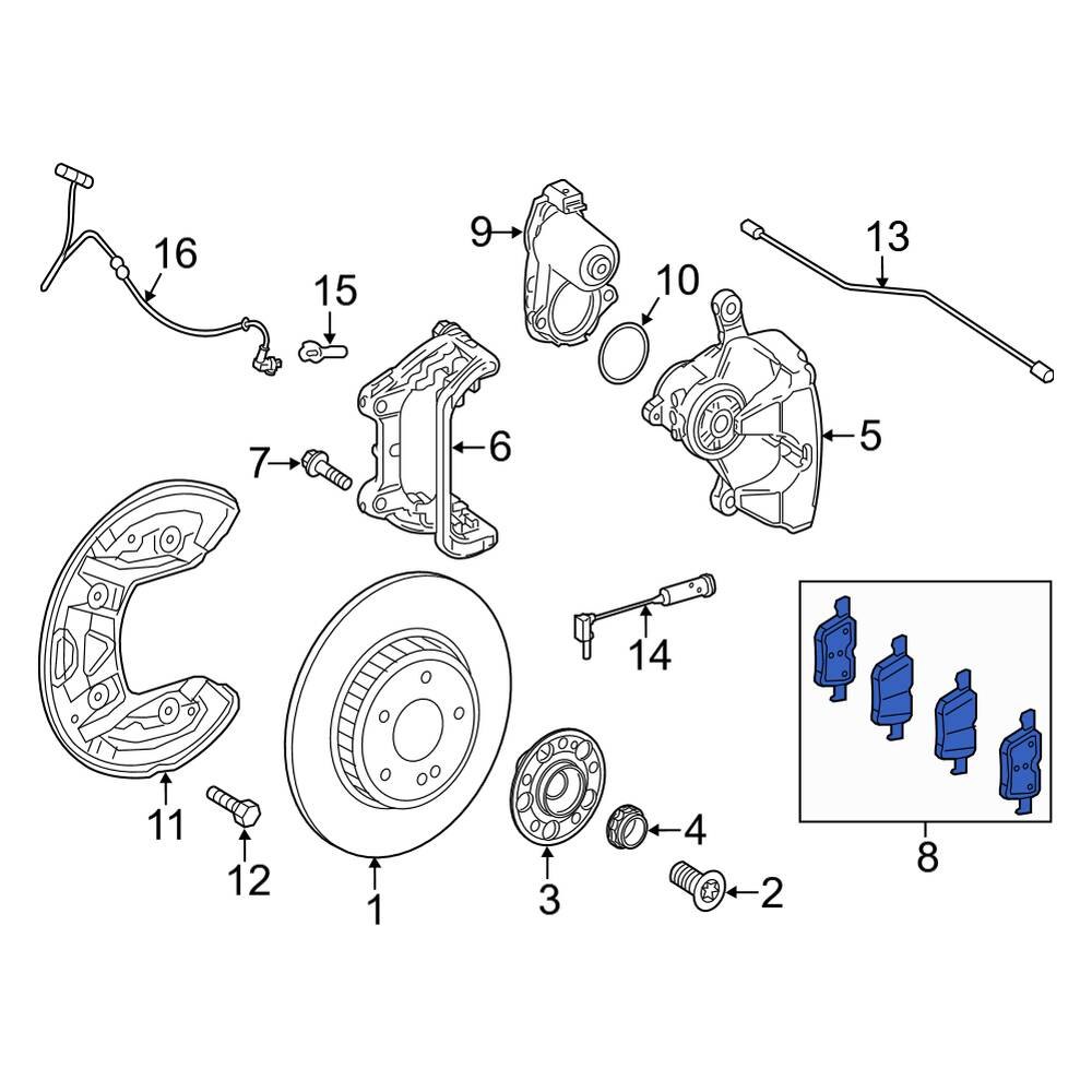 Mercedes-Benz OE 0004209003 - Front Disc Brake Pad Set