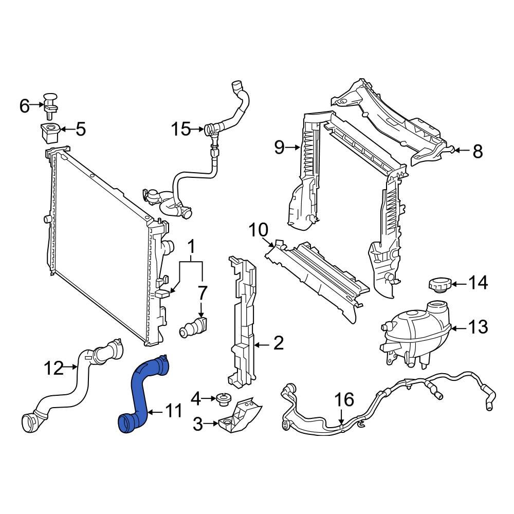 Mercedes-Benz OE 2535013782 - Upper Radiator Coolant Hose