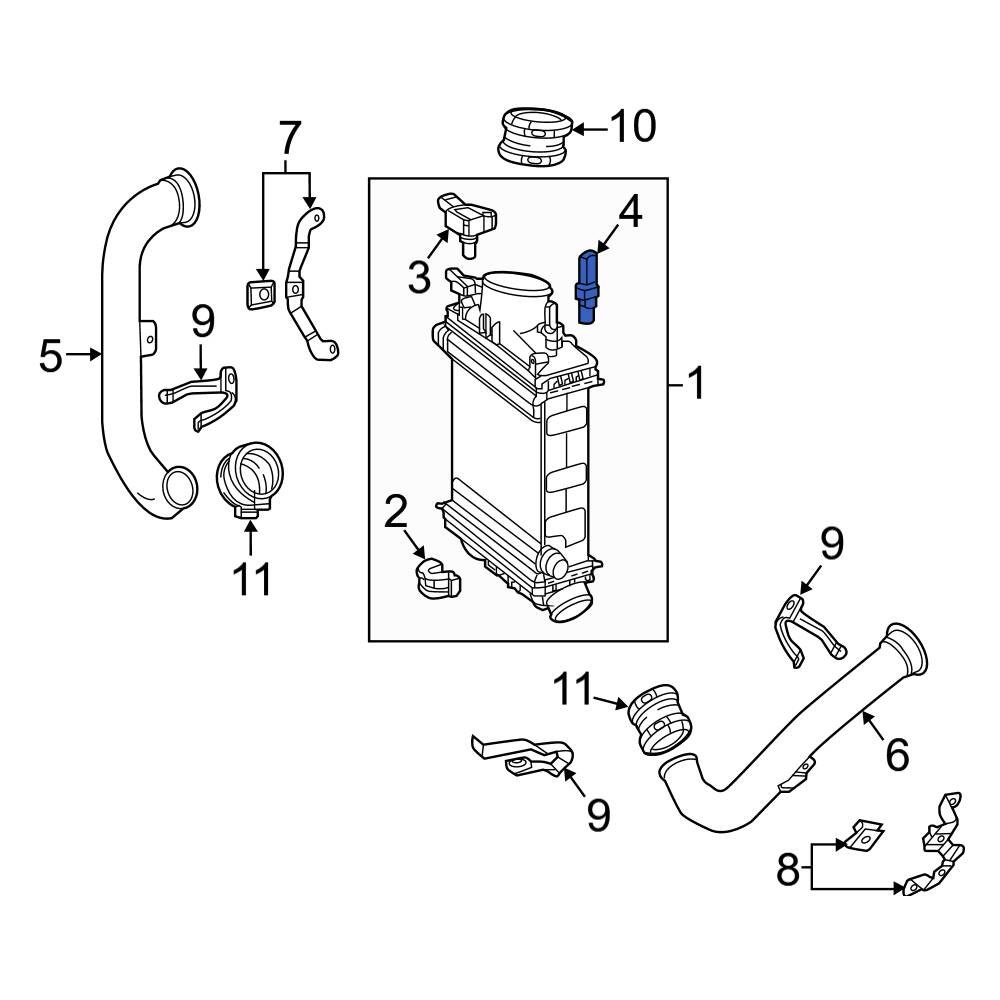 Mercedes-Benz OE 2769050000 - Air Charge Temperature Sensor