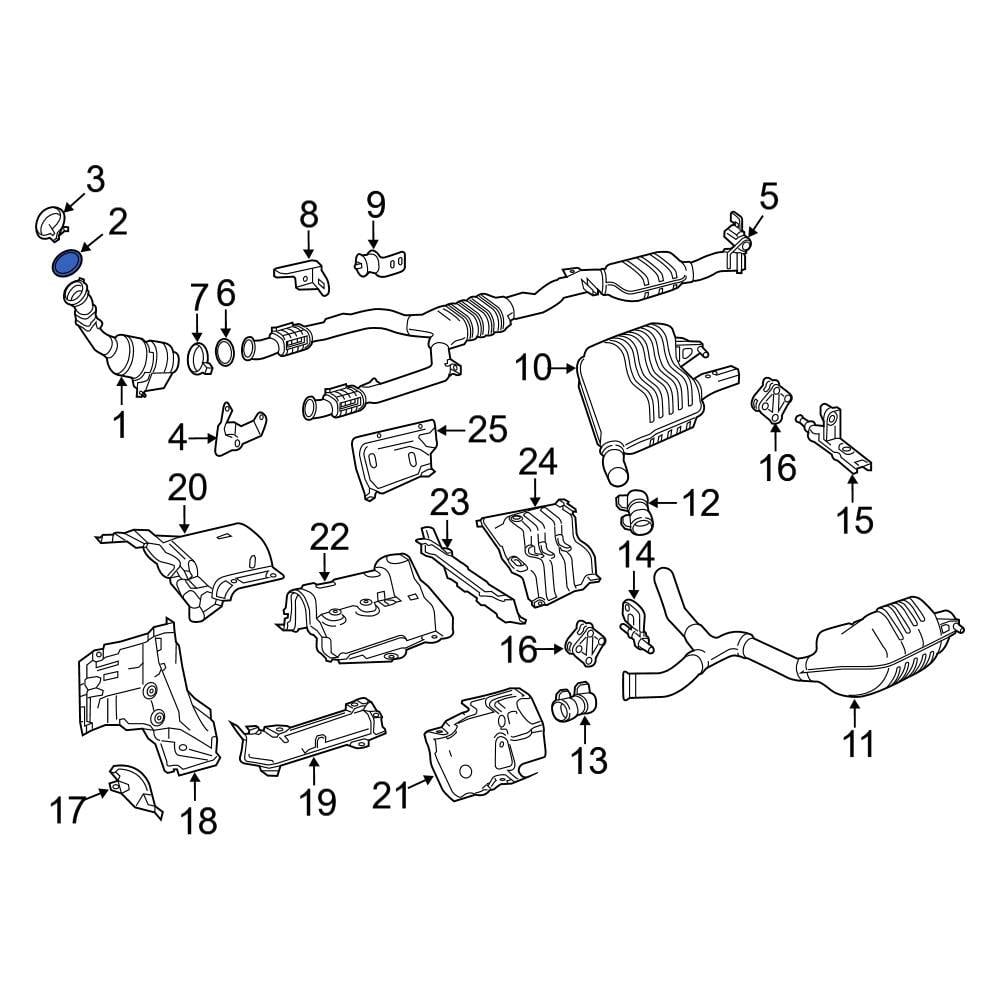 Mercedes-Benz OE 2044920181 - Rear Forward Catalytic Converter Gasket