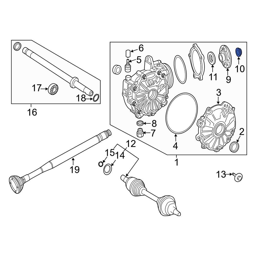 Mercedes-Benz OE 2213530372 - Drive Shaft Flange Yoke Nut