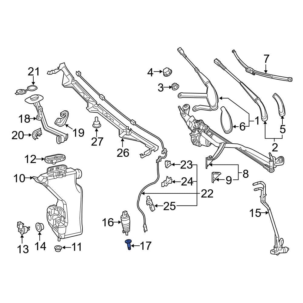 Mercedes-Benz OE 0009989001 - Windshield Washer Pump Grommet
