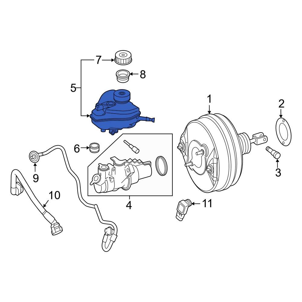 Mercedes-Benz OE 2044300002 - Brake Master Cylinder Reservoir