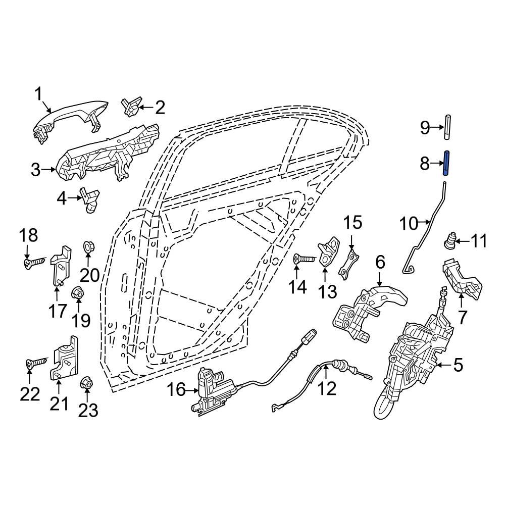 Mercedes-Benz OE 09976605009051 - Rear Lower Door Lock Knob
