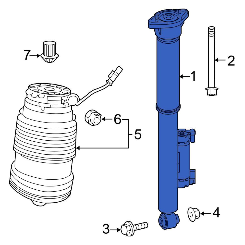 Mercedes-Benz OE 2133203201 - Rear Suspension Shock Absorber