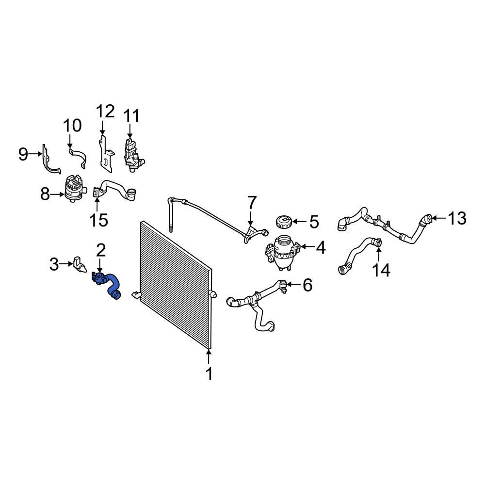 Mercedes-Benz OE 2135007100 - Left Radiator Coolant Hose