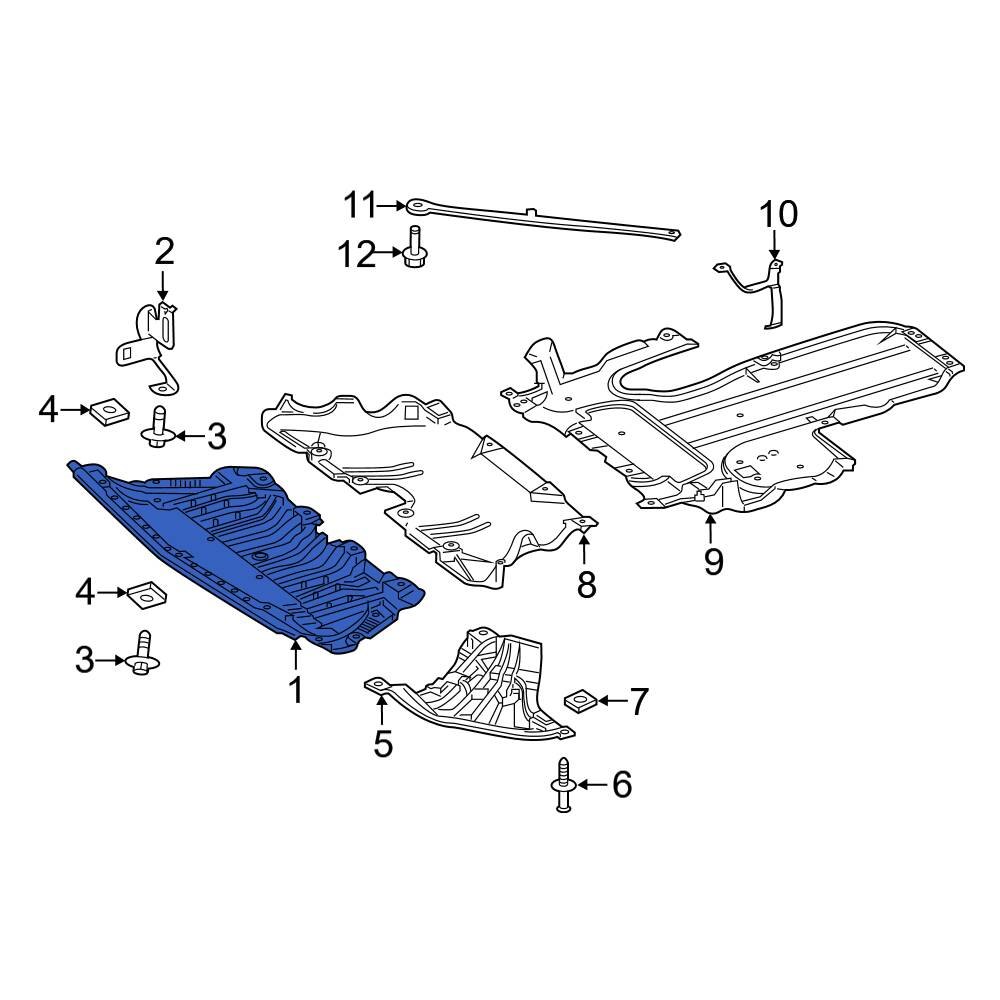 Mercedes-Benz OE 2135200100 - Front Radiator Support Splash Shield