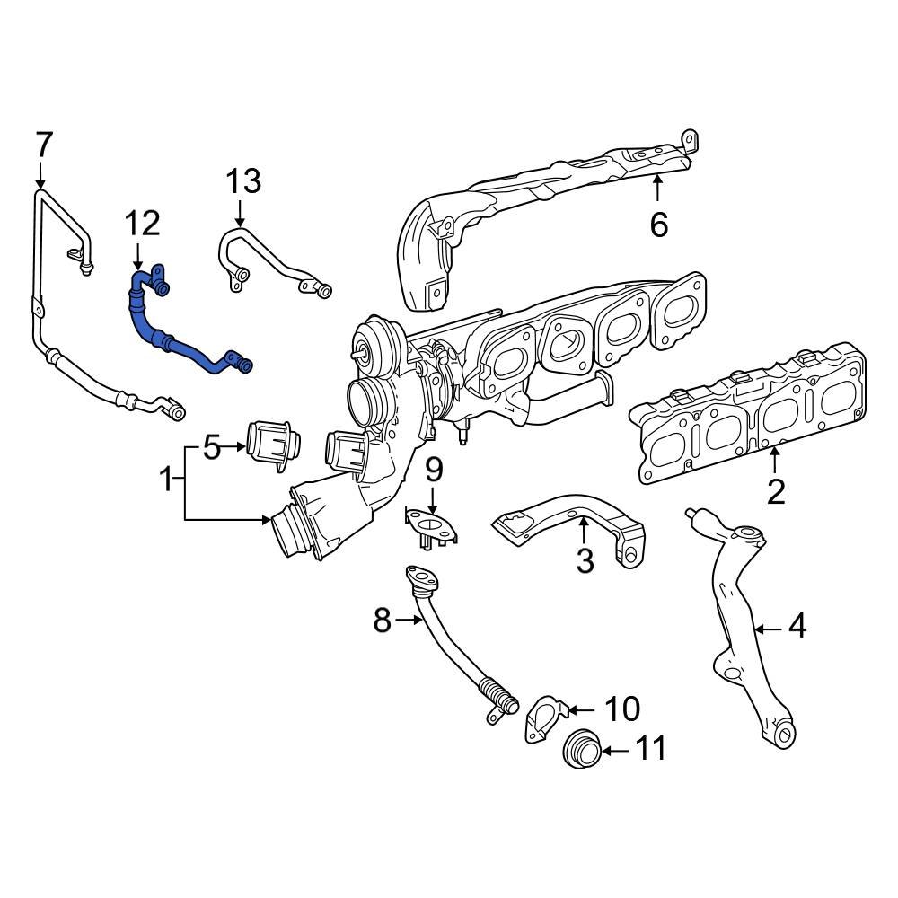 Mercedes-Benz OE 2642030500 - Turbocharger Coolant Line