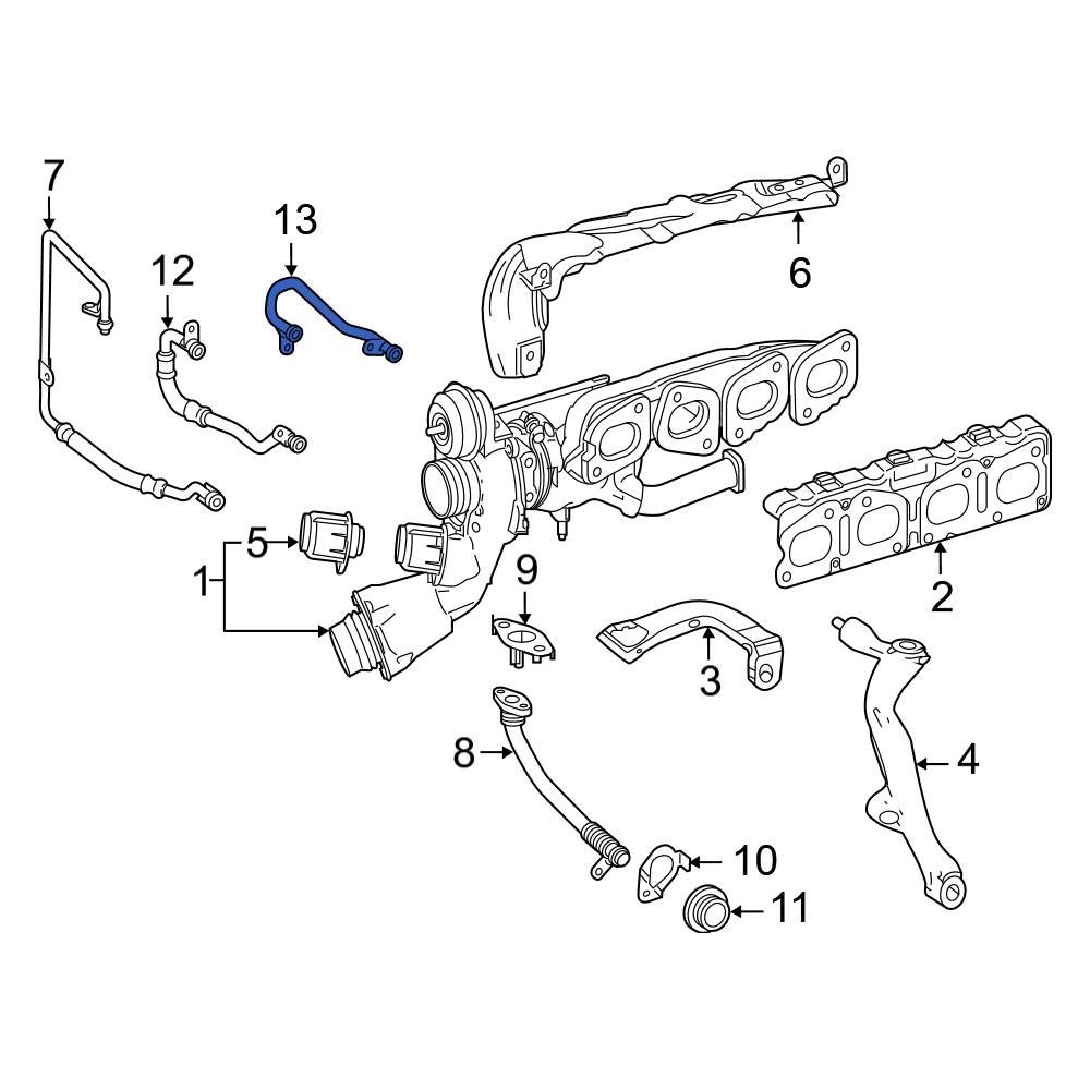 Mercedes-Benz OE 2742031000 - Turbocharger Coolant Line