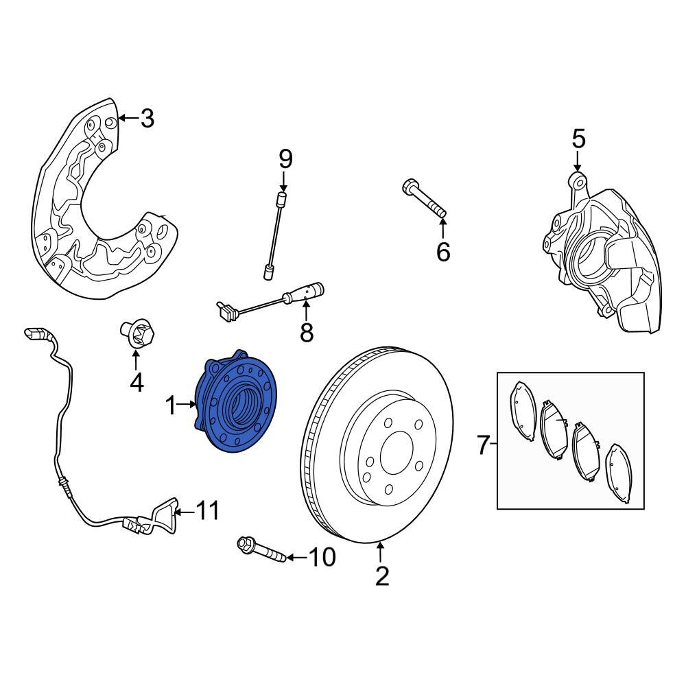 Mercedes-Benz OE 2053340400 - Front Wheel Bearing and Hub Assembly