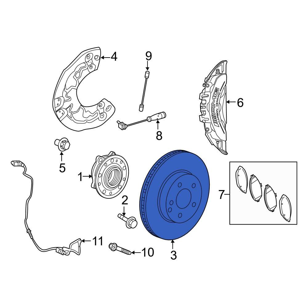 Mercedes-Benz OE 2574210400 - Front Disc Brake Rotor