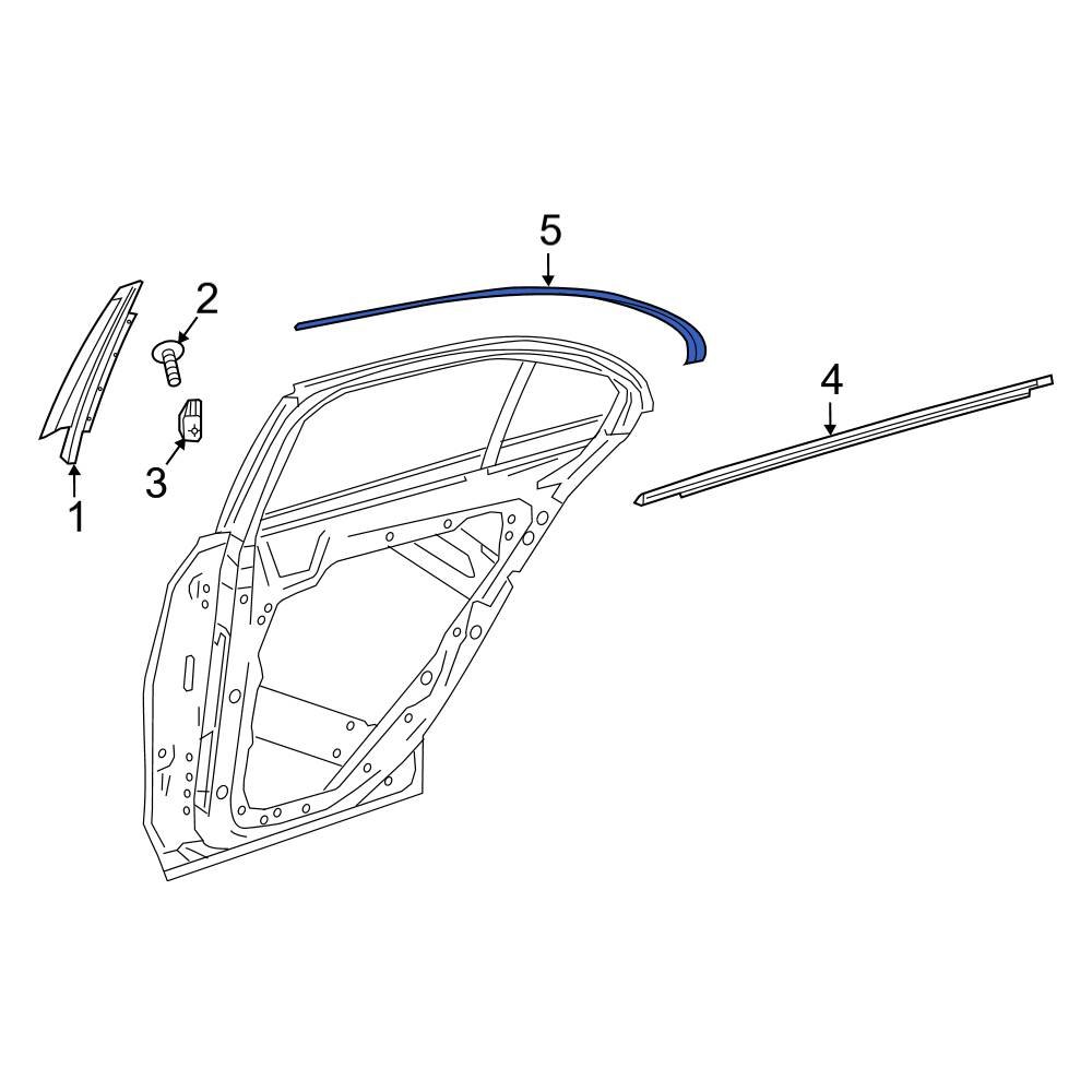 Mercedes-Benz OE 2136907707 - Front Left Door Reveal Molding