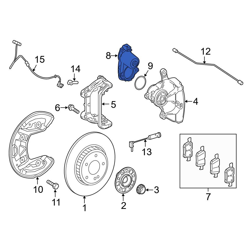 Mercedes-Benz OE 1669065401 - Rear Parking Brake Actuator