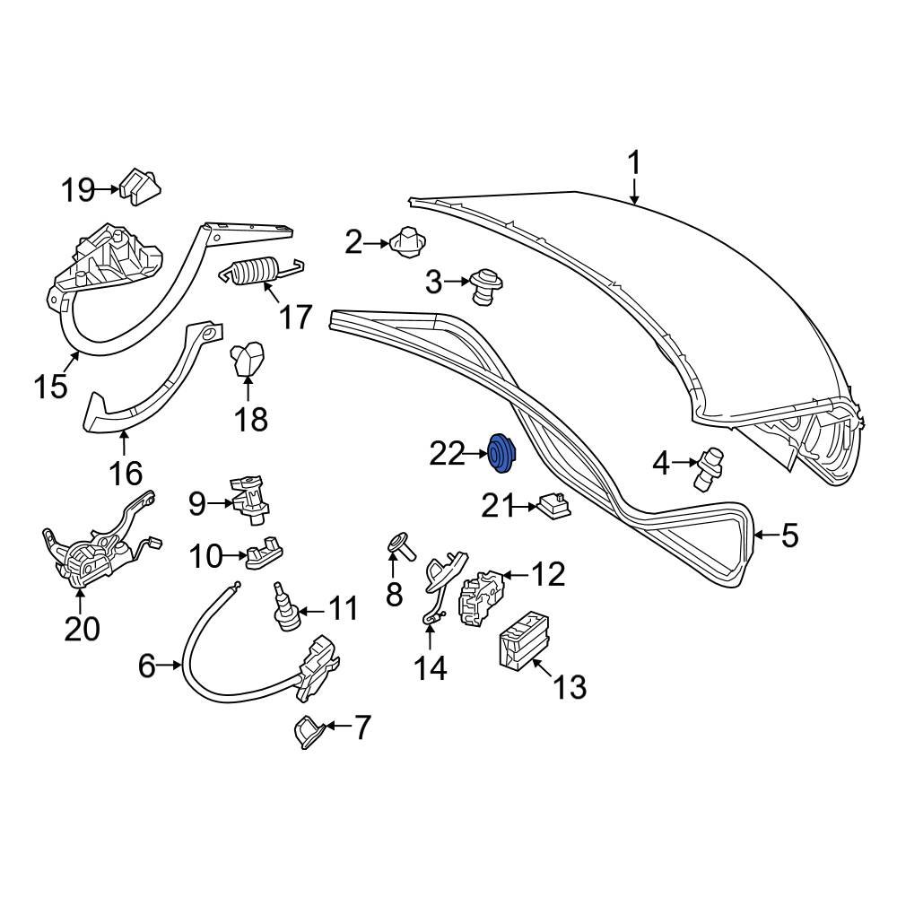 Mercedes-Benz OE 2218702410 - Rear Liftgate Latch Release Switch
