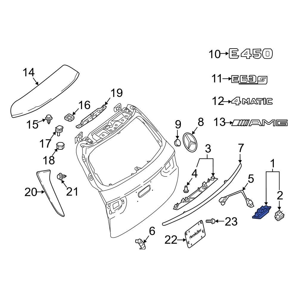 Mercedes-Benz OE 0997504200 - Rear Liftgate Pull Handle