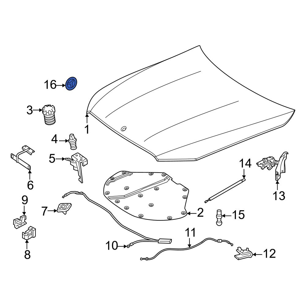 Mercedes-Benz OE 0008171308 - Front Hood Emblem