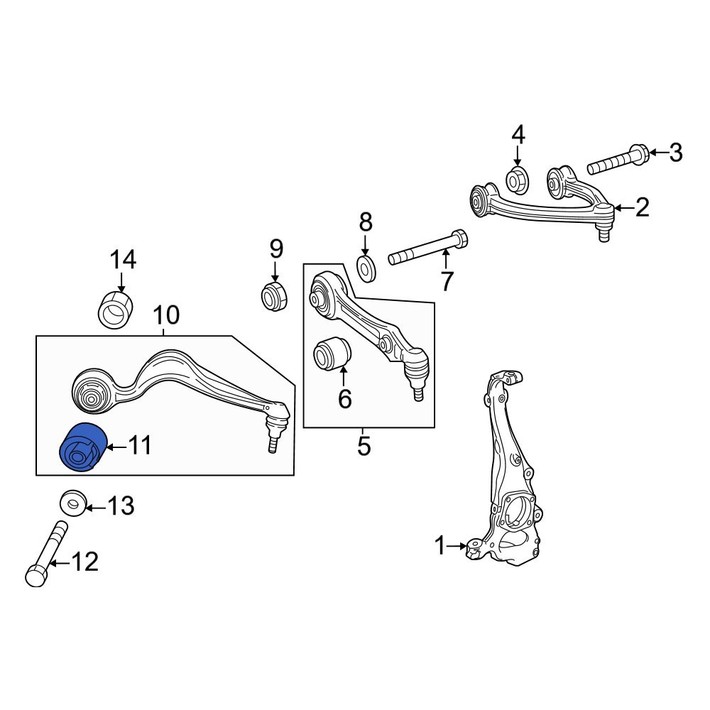 Mercedes-Benz OE 2973333900 - Front Suspension Lateral Arm Bushing