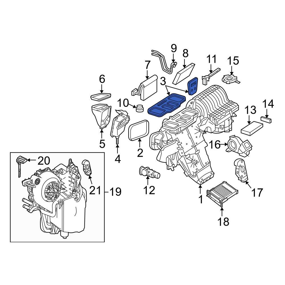 Mercedes-Benz OE 1648350298 - A/C Evaporator Core Seal