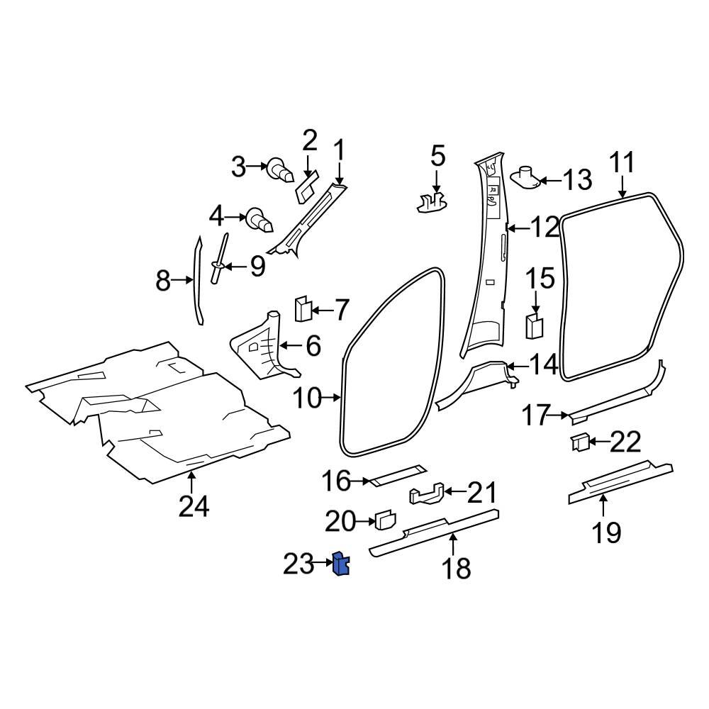 Mercedes-Benz OE 0009913670 - Body B-Pillar Trim Panel Clip