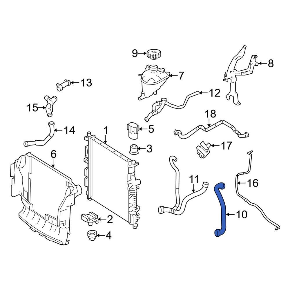 Mercedes-Benz OE 2515011382 - Upper Radiator Coolant Hose