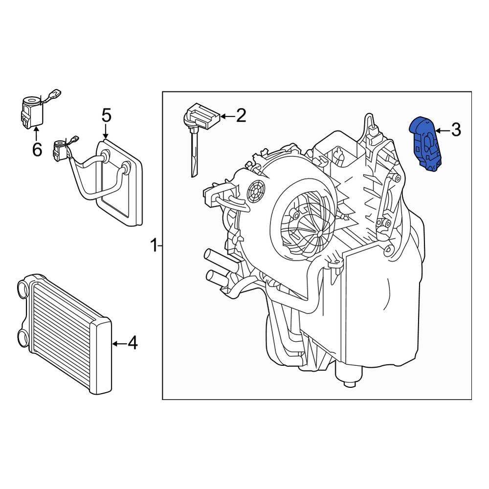 Mercedes-Benz OE 1669060008 - HVAC Blend Door Actuator