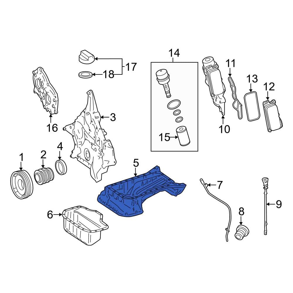 Mercedes-Benz OE 2760143100 - Upper Engine Oil Pan