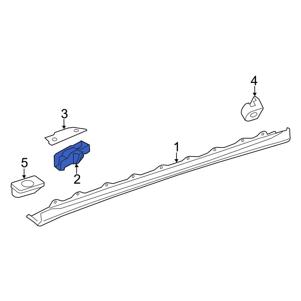 Mercedes-Benz OE 2516900021 - Front Running Board End Cap
