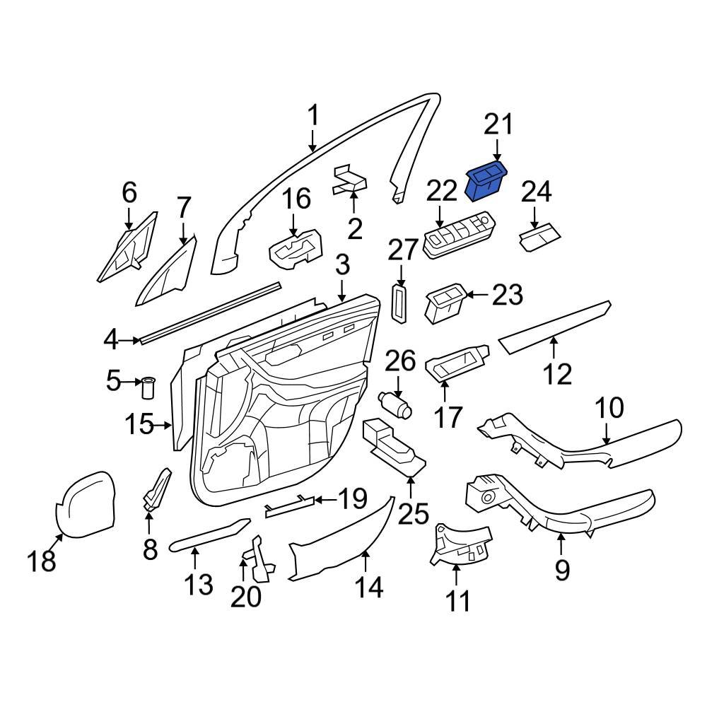 Mercedes-Benz OE 25182005109051 - Front Right Door Window Switch