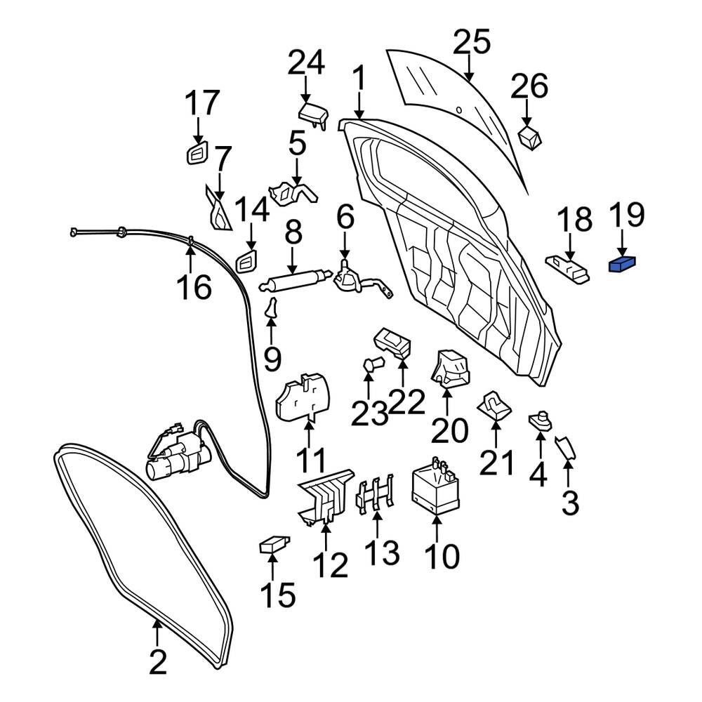 Mercedes-Benz OE 2038217451 - Rear Liftgate Ajar Indicator Switch