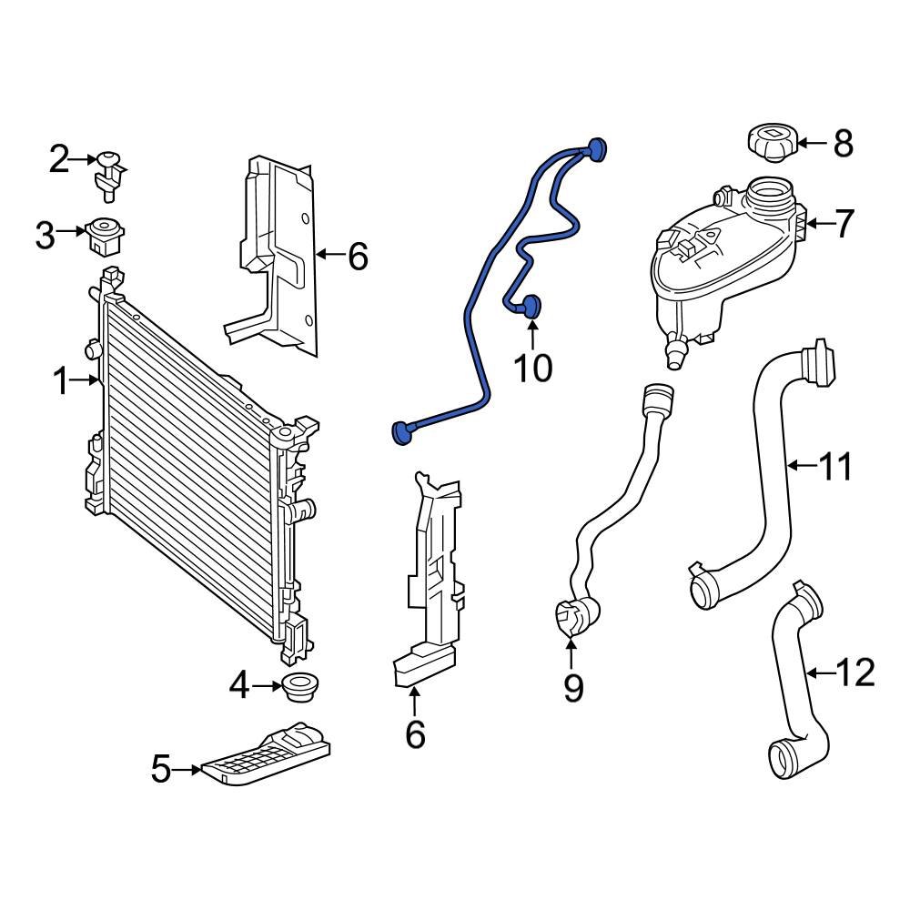 Mercedes-Benz OE 2465010325 - Engine Coolant Reservoir Hose