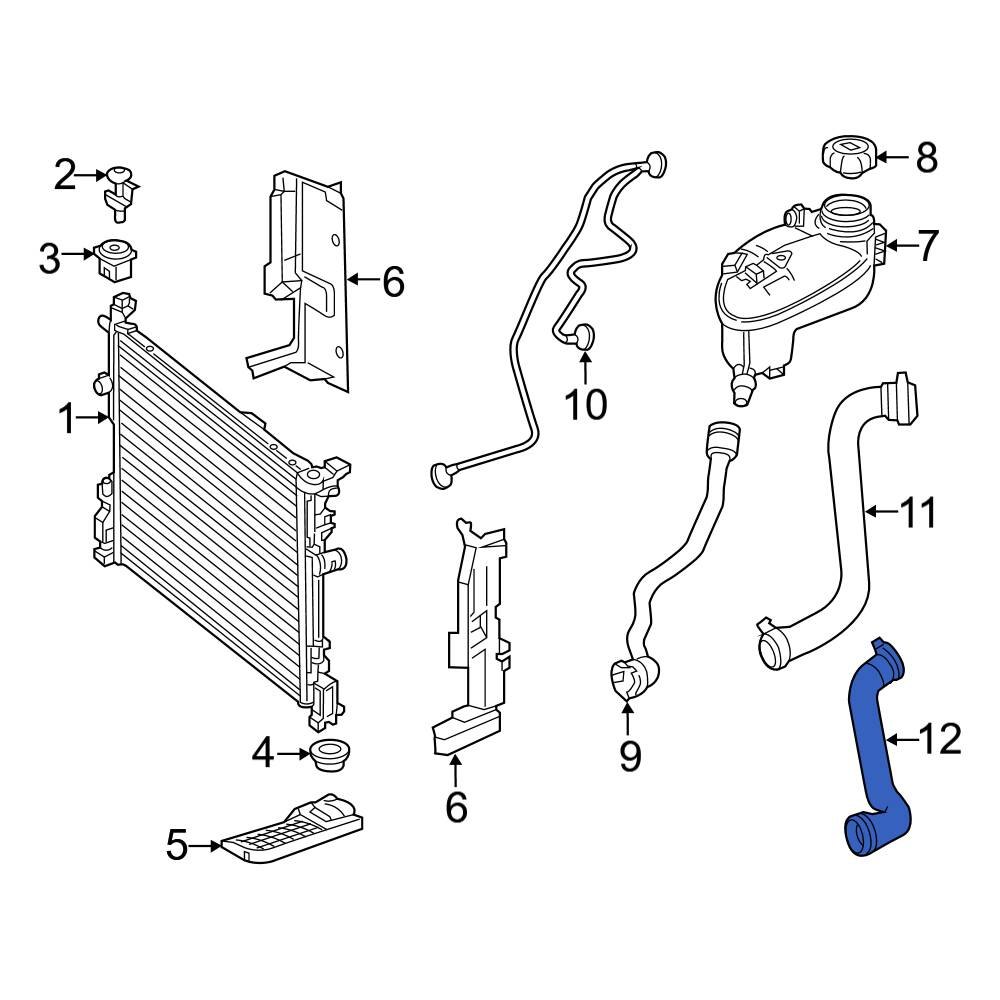 Mercedes-Benz OE 2465010182 - Upper Radiator Coolant Hose