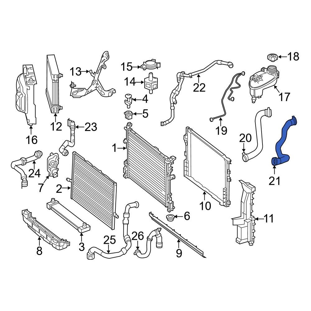 Mercedes-Benz OE 2465010182 - Upper Radiator Coolant Hose
