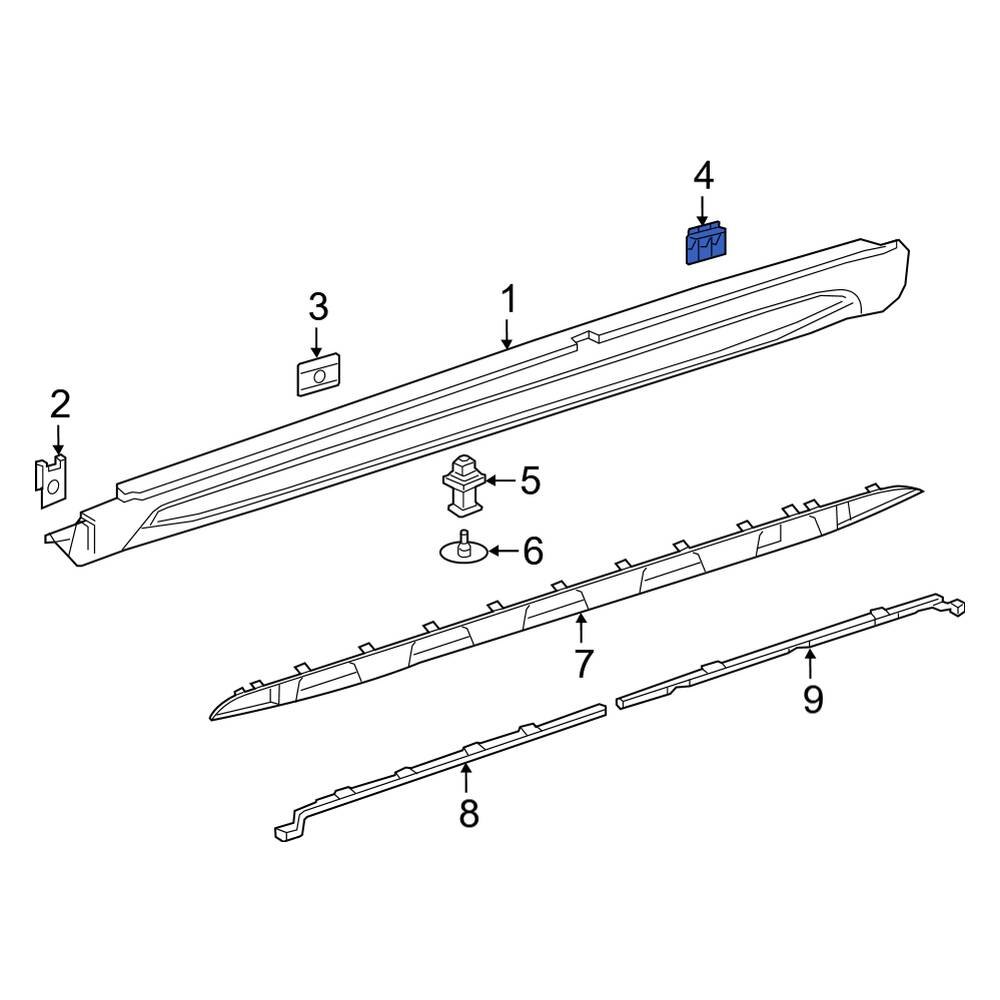 Mercedes-Benz OE 0019915071 - Rear Rocker Panel Molding Clip