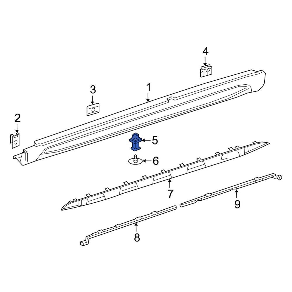 Mercedes-Benz OE 0009917298 - Upper Rocker Panel Molding Clip