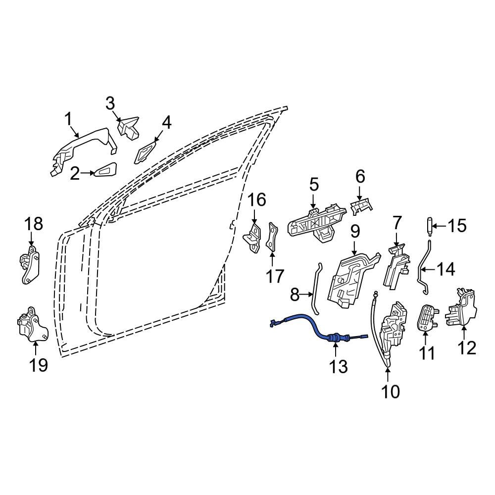 Mercedes-Benz OE 1767600004 - Front Door Latch Cable