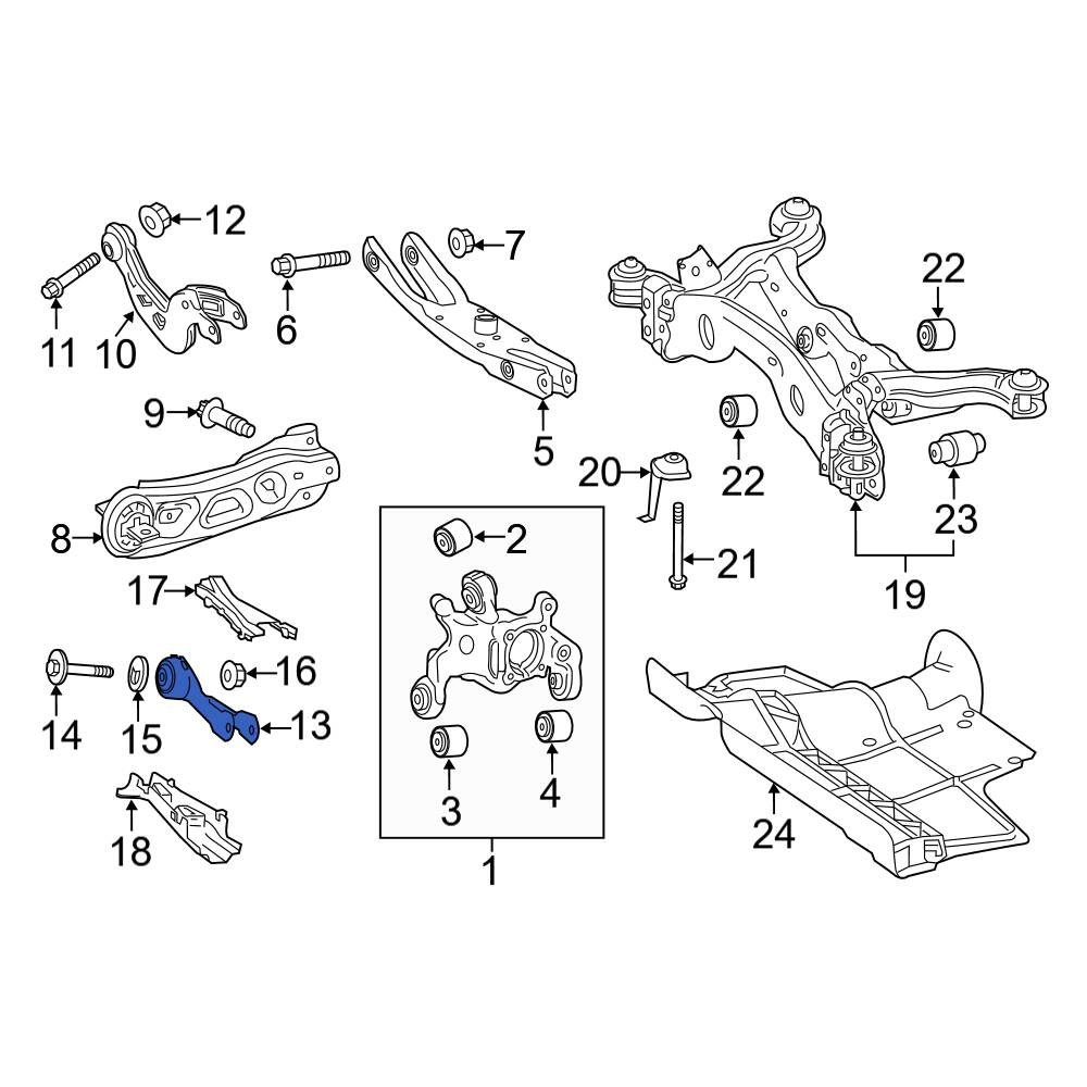 Mercedes-Benz OE 1763501100 - Rear Lower Forward Suspension Control Arm