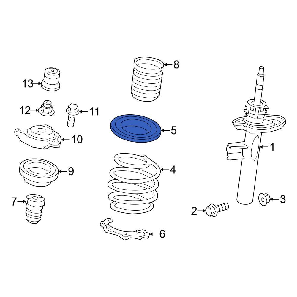 Mercedes-Benz OE 2183220084 - Front Upper Coil Spring Insulator