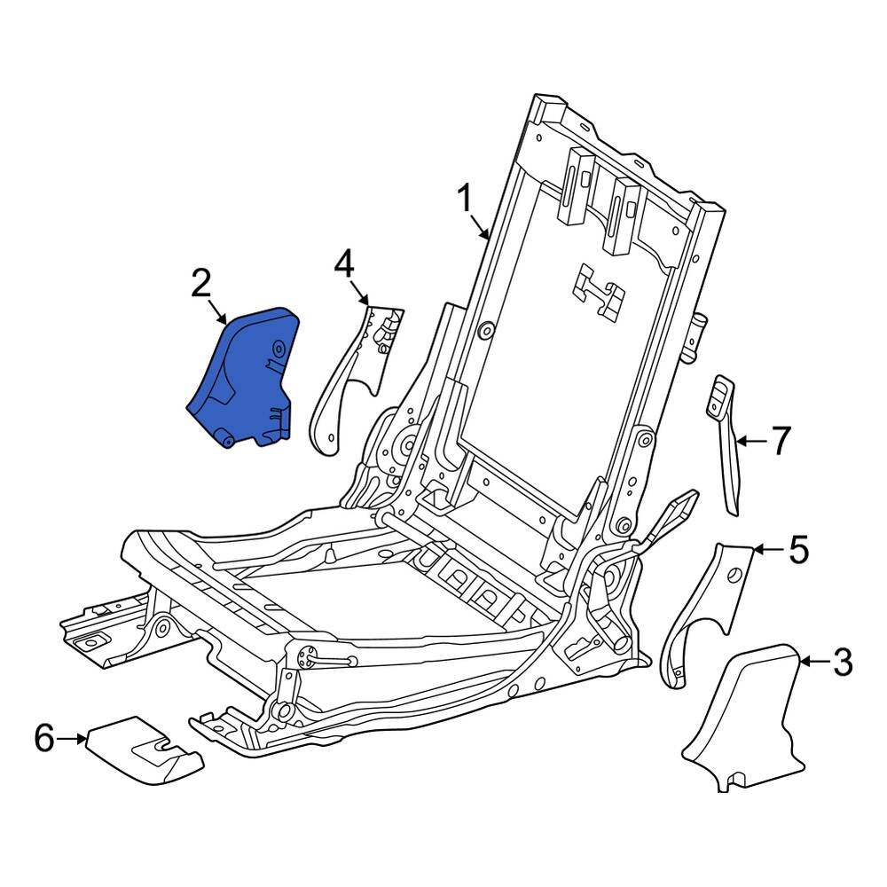 Mercedes-Benz OE 24792077039051 - Center Left Outer Seat Trim Panel