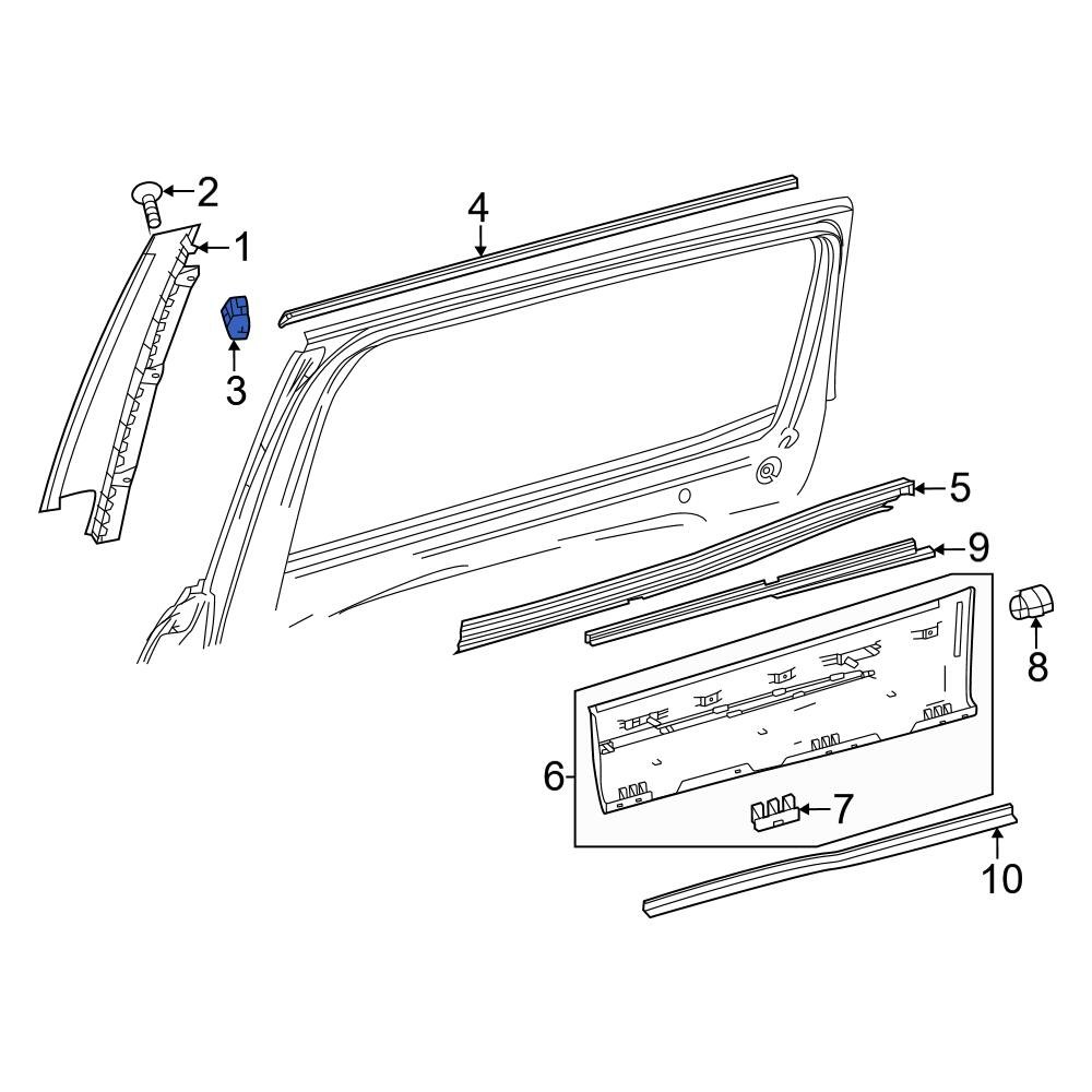Mercedes-Benz OE 0009984985 - Front Door Applique Nut