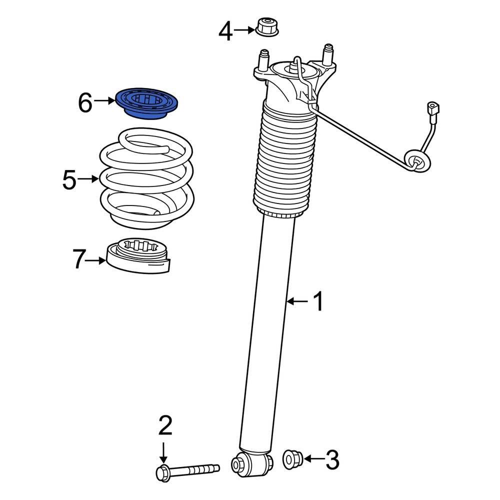 Mercedes-Benz OE 2183220084 - Front Upper Coil Spring Insulator