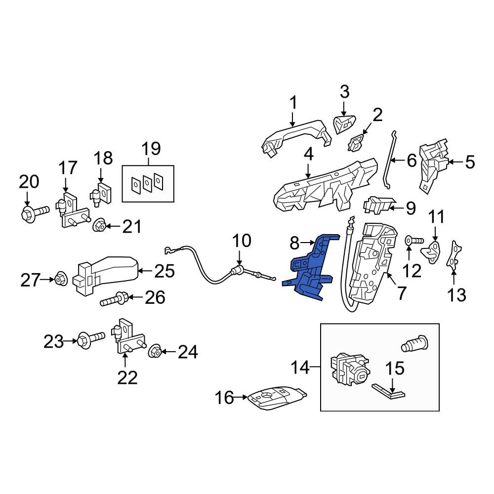 Mercedes-Benz OE 2477230100 - Front Left Door Lock Actuator Bracket