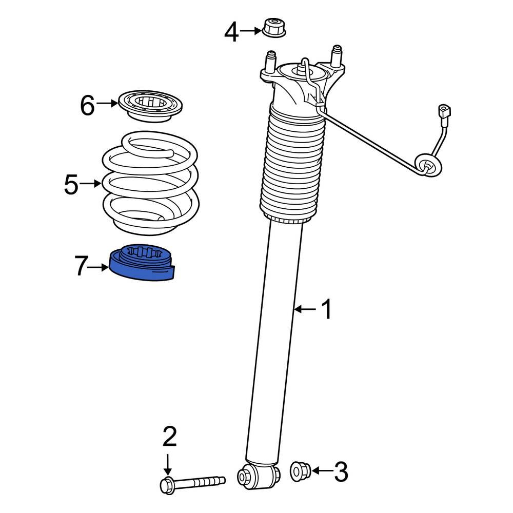 Mercedes-Benz OE 2183220084 - Front Upper Coil Spring Insulator