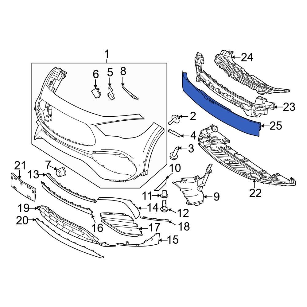 Mercedes-Benz OE 2476207901 - Front Bumper Impact Bar