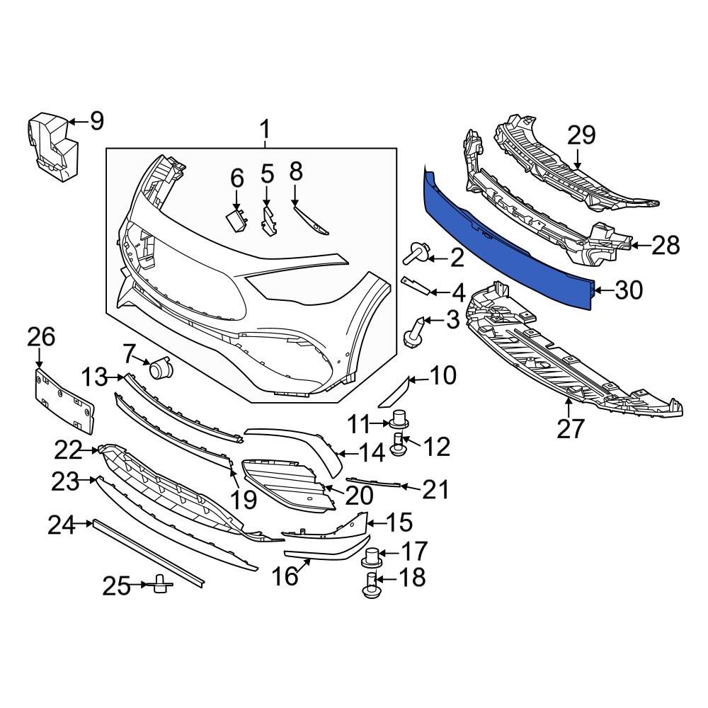 Mercedes-Benz OE 2476207901 - Front Bumper Impact Bar