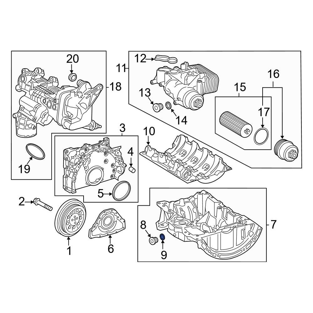 Mercedes-Benz OE 007603014106 - Engine Oil Drain Plug Gasket