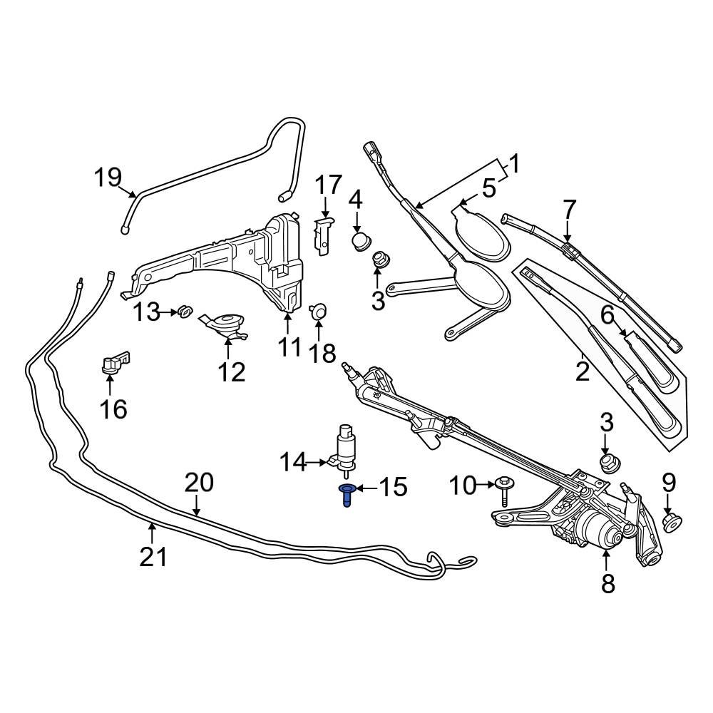 Mercedes-Benz OE 0019987301 - Windshield Washer Pump Grommet
