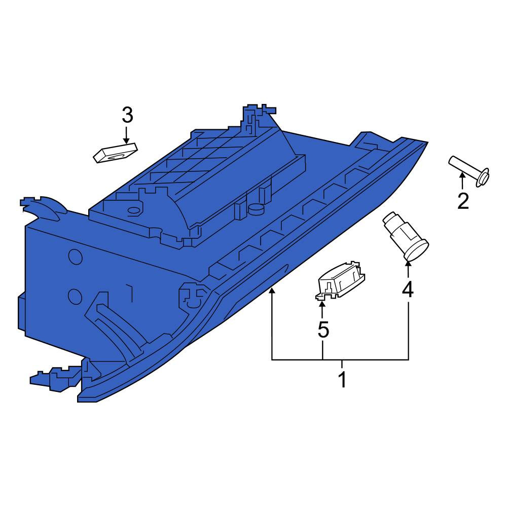 Mercedes-Benz OE 24768080009051 - Front Glove Box Assembly