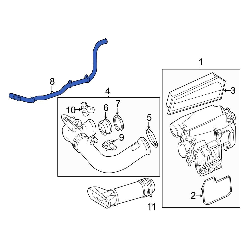Mercedes-Benz OE 2710780009 - PCV Valve Hose