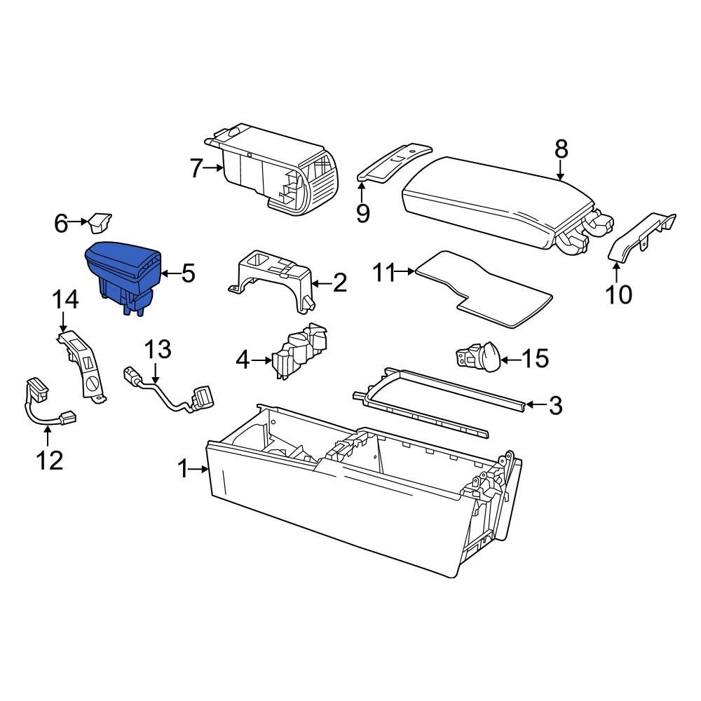 Mercedes-Benz OE 17268006199H15 - Console Armrest