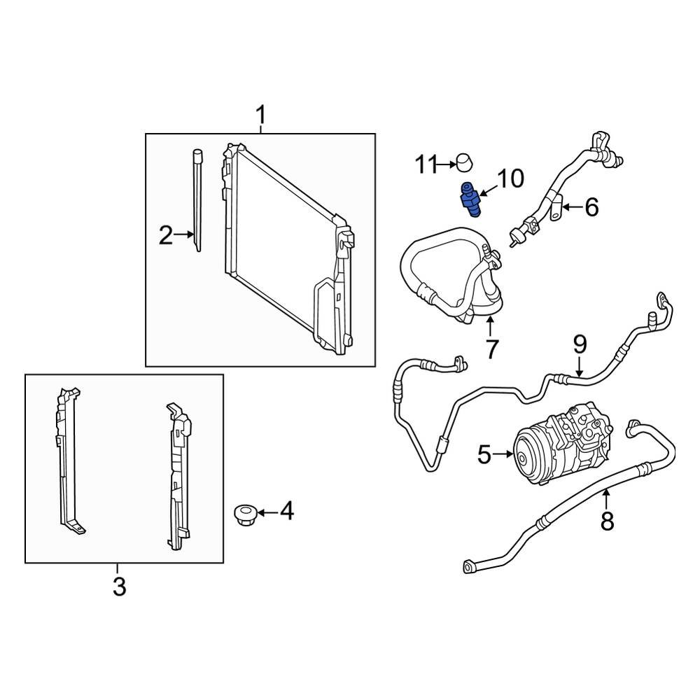 Mercedes-Benz OE 0008320285 - A/C Service Valve Core